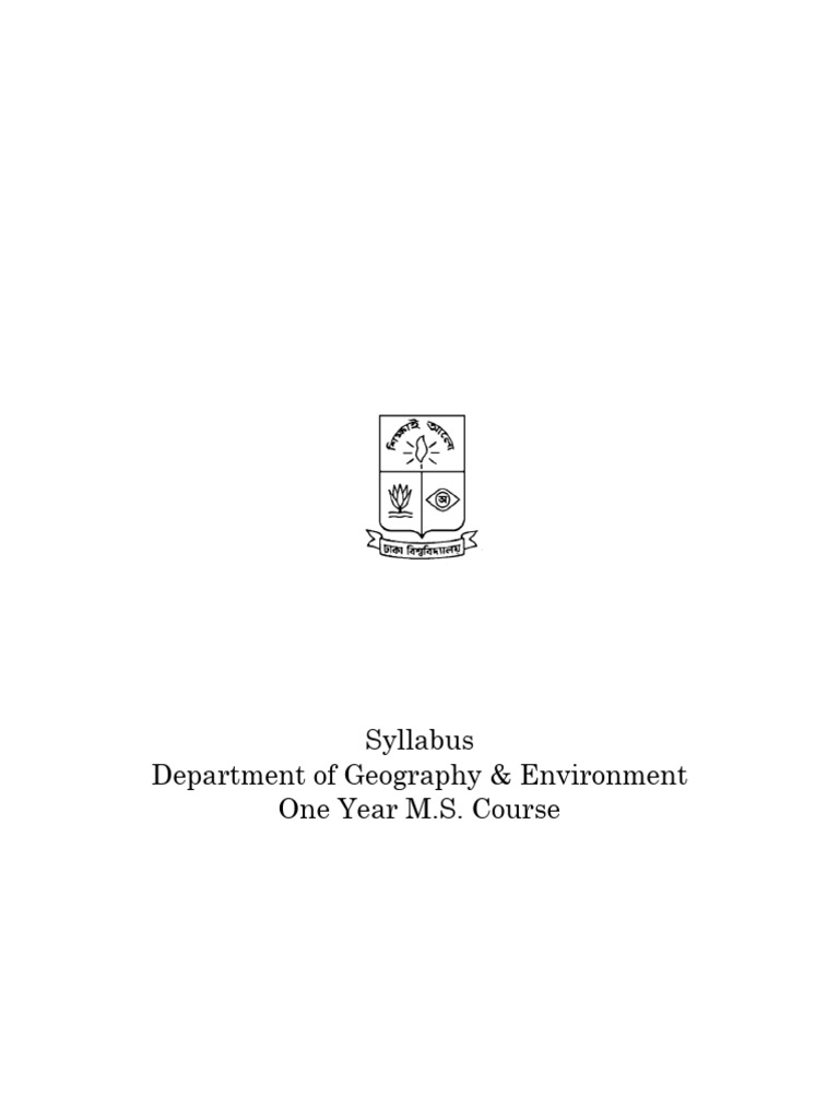 One Year M.S Course - Session 2021-22, 2022-23 and 2023-24 | PDF | Climate Change | Methodology