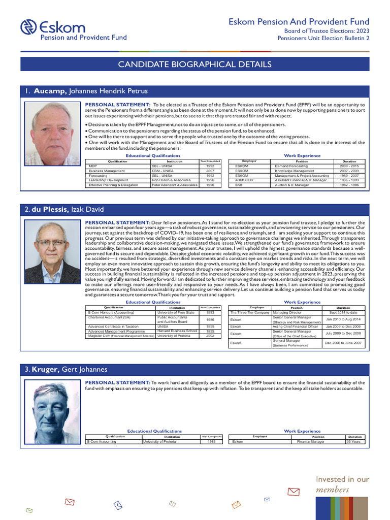 Eskom - Pensioners Final Booklet - 28 Nov | PDF | Governance | Pension