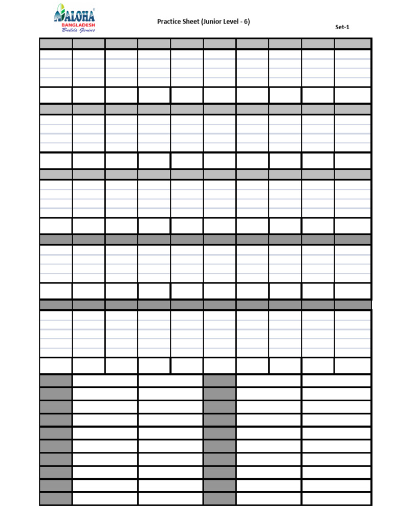 Junior Level 6 Set 1 Ques | PDF