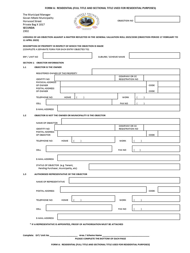 GVR Objection Forma Residential | PDF | Real Estate Appraisal