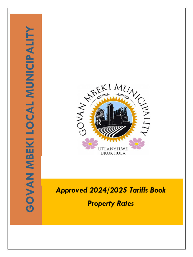 Govan Mbeki Municipality 2024/25 Tariffs | PDF | Tax Refund | Taxes