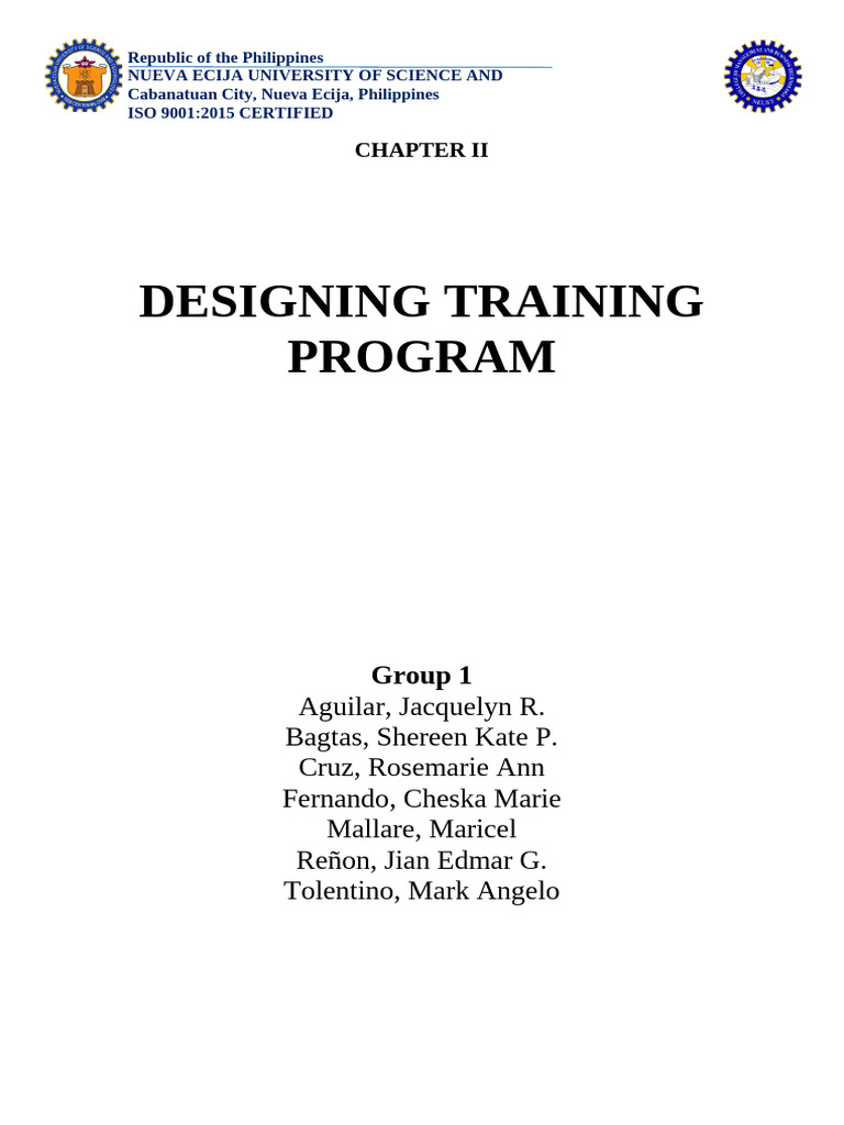 Group 1 Training and Development Chapter II | PDF | Learning | Learning Styles