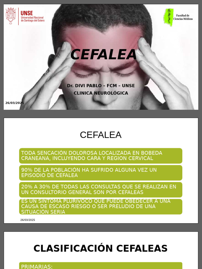 CEFALEA | PDF | Migraña | Dolor de cabeza