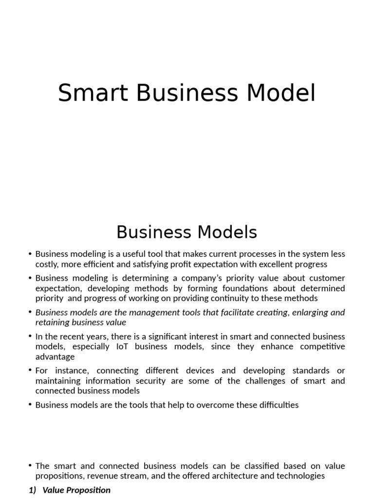 Smart Buisness Model | PDF | Internet Of Things | Business Model