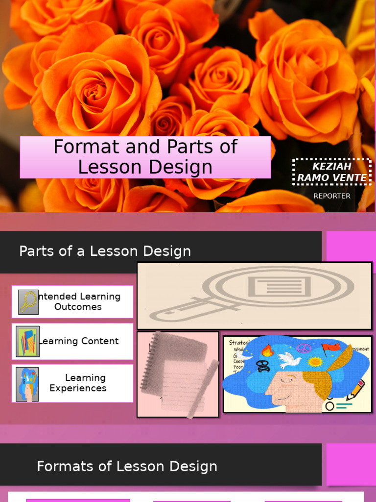 Format and Parts of Lesson Design | PDF