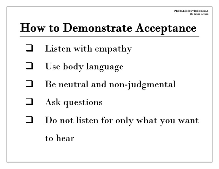 Demonstrate Acceptance | PDF