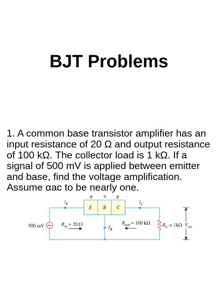 BJT Problems | PDF