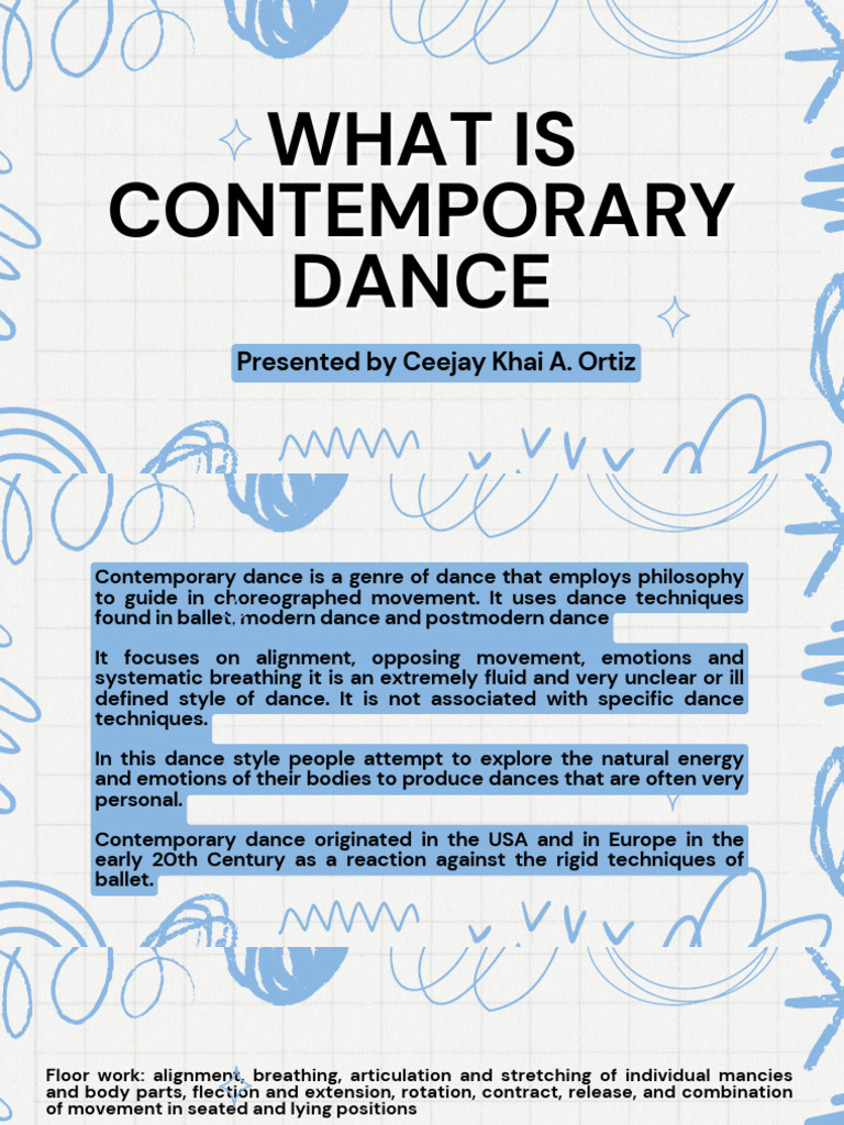 Understanding Contemporary Dance Techniques | PDF