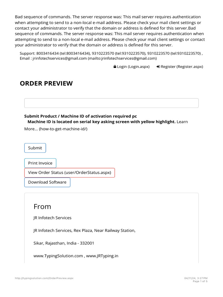 Order Preview - JR Multi-Language Typing Test & Tutor Program - Hindi ...