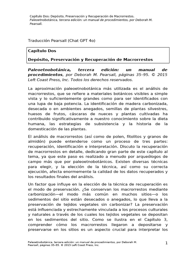 Traducción Pearsall. Cap2 (1) | PDF | Trigo | Aceituna