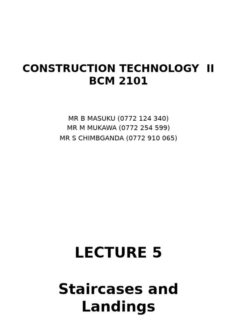 Lecture 5 Staircases | PDF