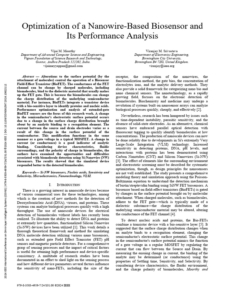 Optimization_of_a_Nanowire-Based_Biosensor_and_Its_Performance_Analysis (3) | PDF | Field Effect ...