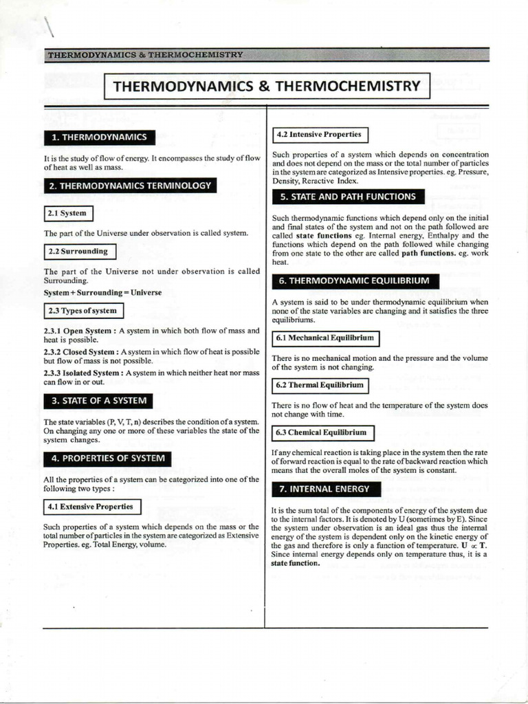 Thermodynamics Notes | PDF