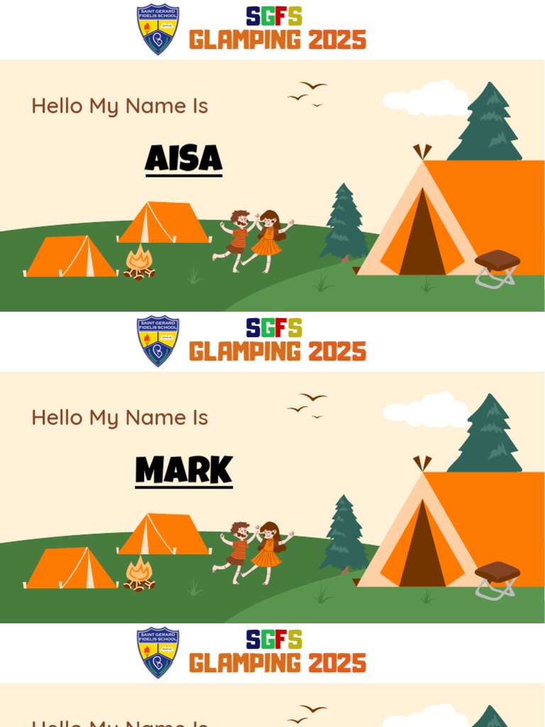 2025 - Parents Name Tag | PDF