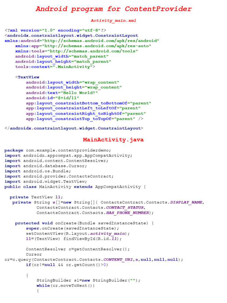 ContentProvider | PDF