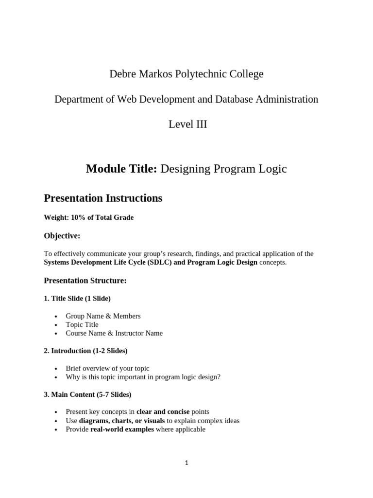 Designing Program Logic | PDF