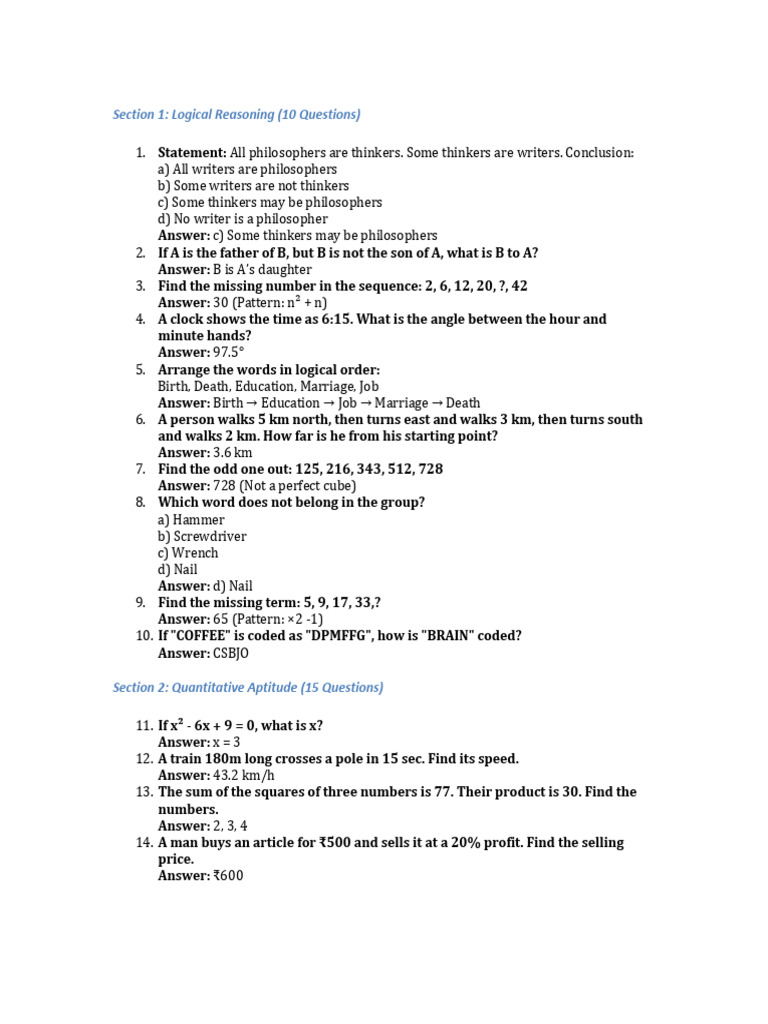 HCL Apptitude Test Revised | PDF | Percentage