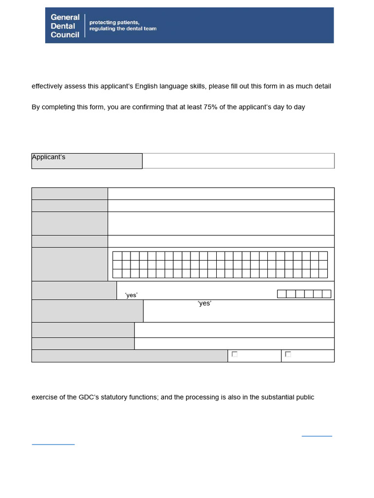 English Language Reference Form | PDF | Caregiver | Health Care