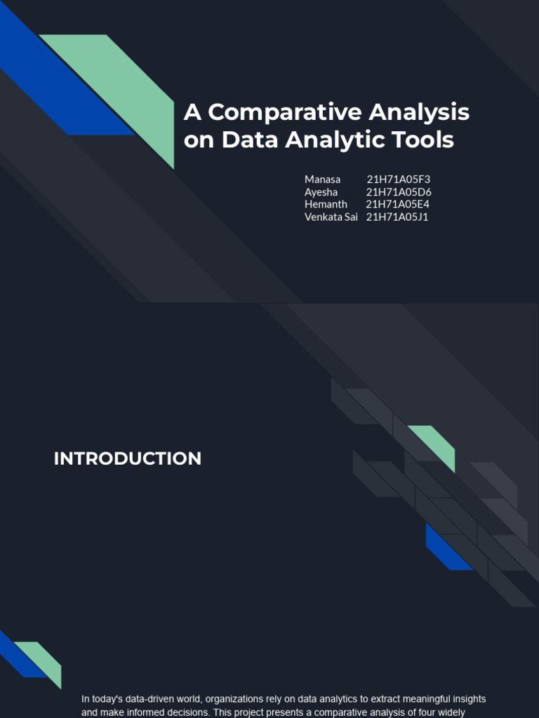 Comparative Analysis of Data Tools | PDF | Analytics | Data Analysis