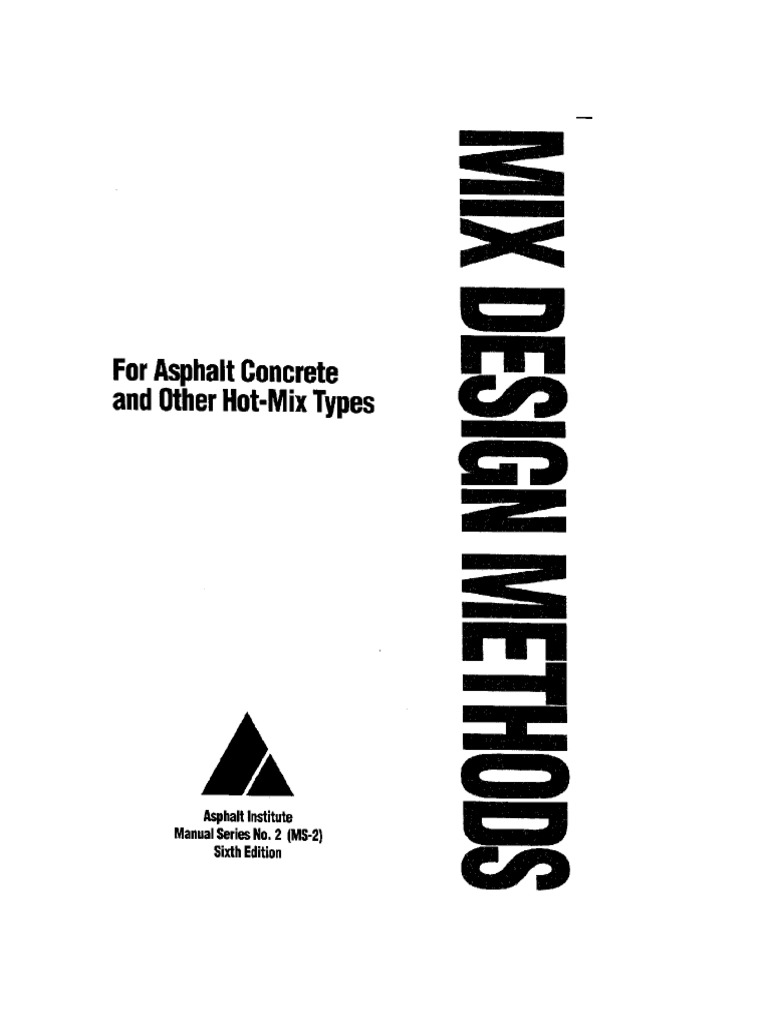 ASPHALT-MS-2 Mixed Design Methods | PDF