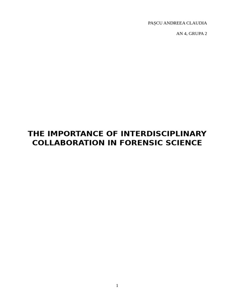 Interdisciplinary Collaboration in Forensics | PDF | Cybercrime ...