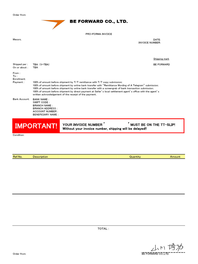 Proforma Invoice Terms and Conditions | PDF | Sales | Indemnity