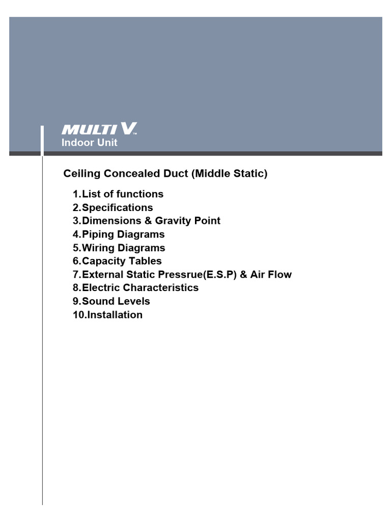 No.5_Ceiling concealed duct (Mid static)_PDB (4th Generation) | PDF ...