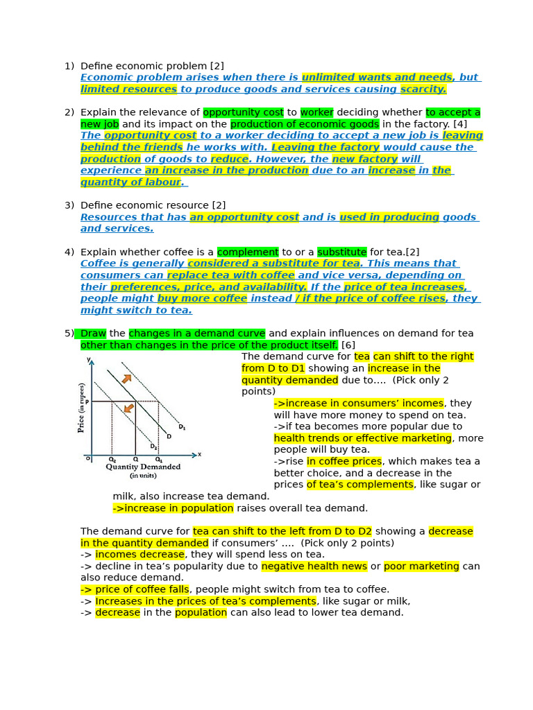 Key Economic Concepts Explained | PDF | Demand | Supply And Demand