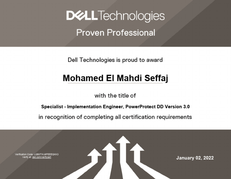 Specialist - Implementation Engineer, PowerProtect DD Version 3.0 Certificate | PDF