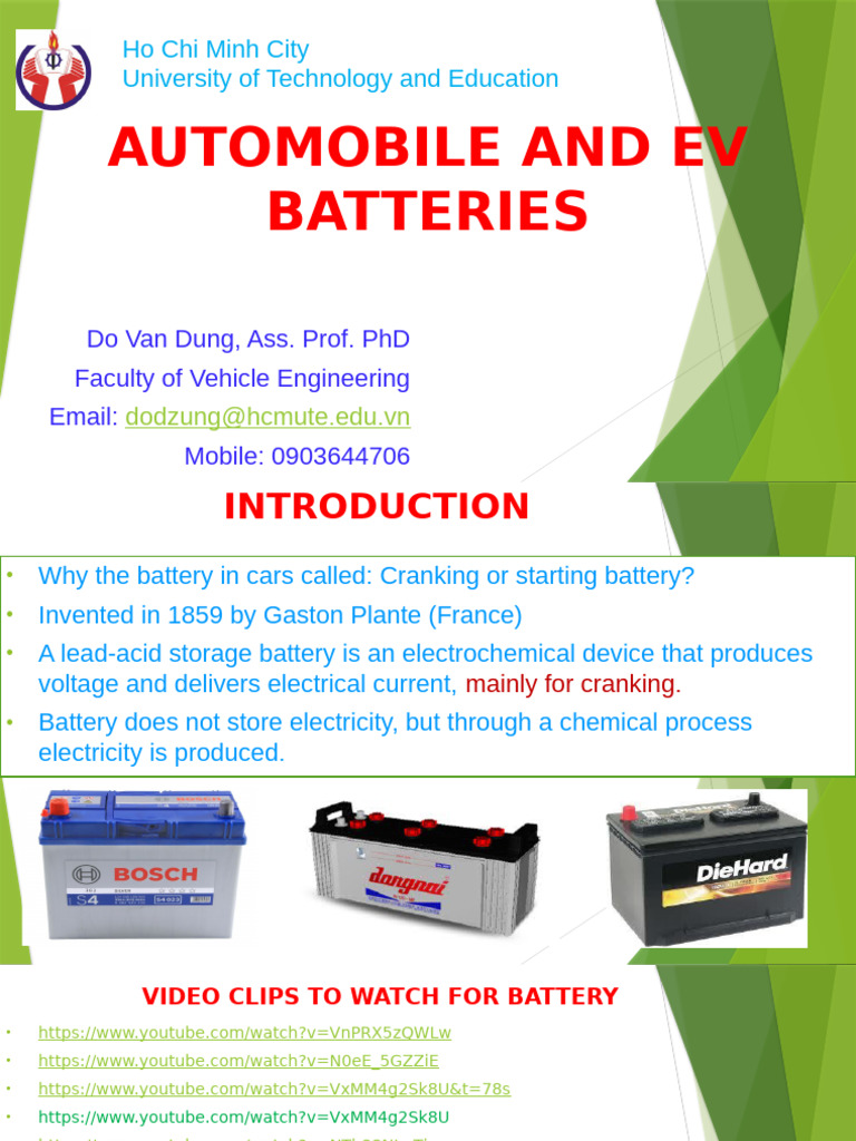 C2. Batteries and Evb 2024 | PDF | Electric Vehicle | Battery Charger
