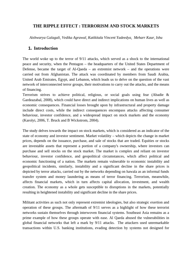 9/11's Economic Ripple on Stock Markets | PDF | Inflation | Dow Jones ...
