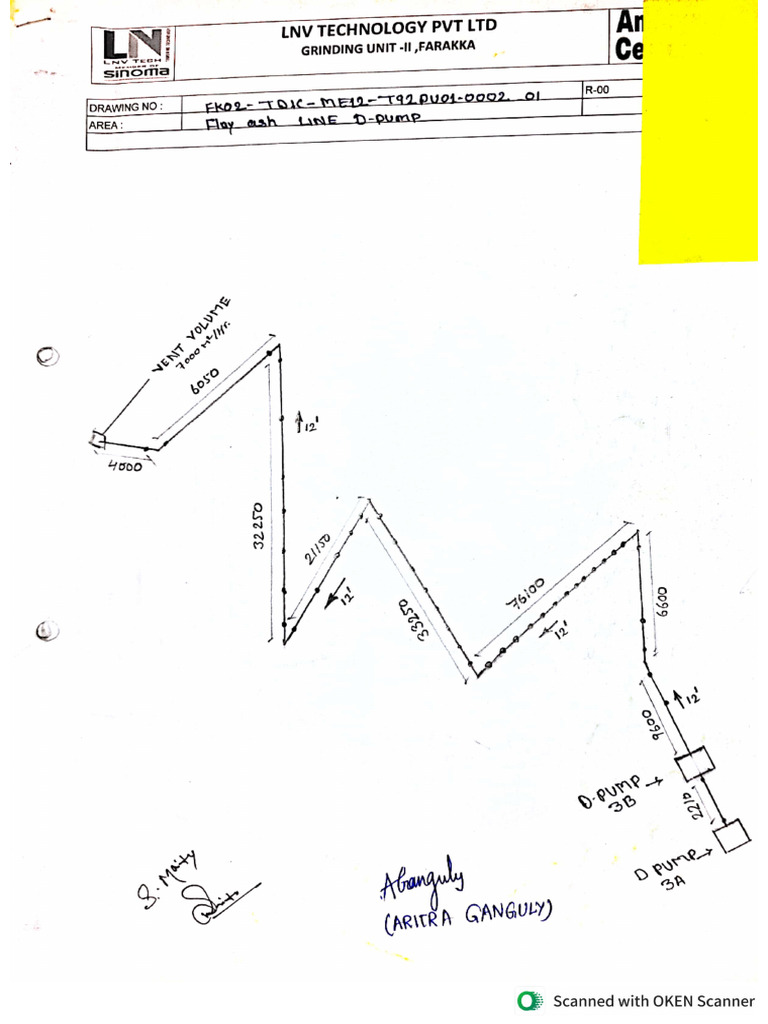 Fly Ash Pipe Line Drawing | PDF