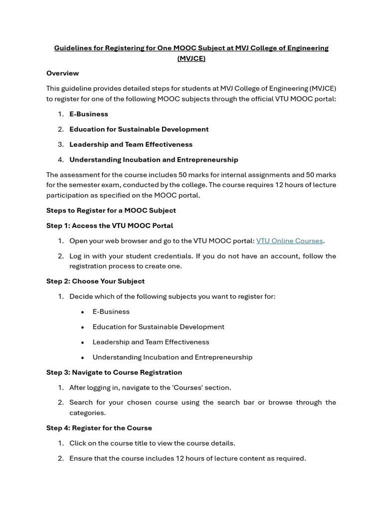 Mooc Guidelines For Students | PDF | Massive Open Online Course