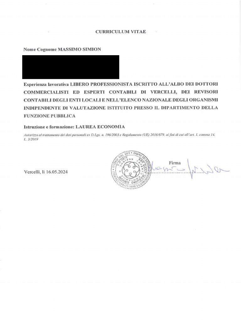 Cv-Simion Oscurato | PDF