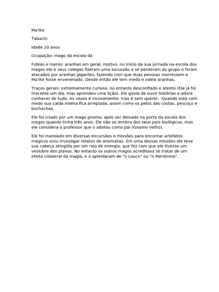 Tabachi de Fogo | PDF