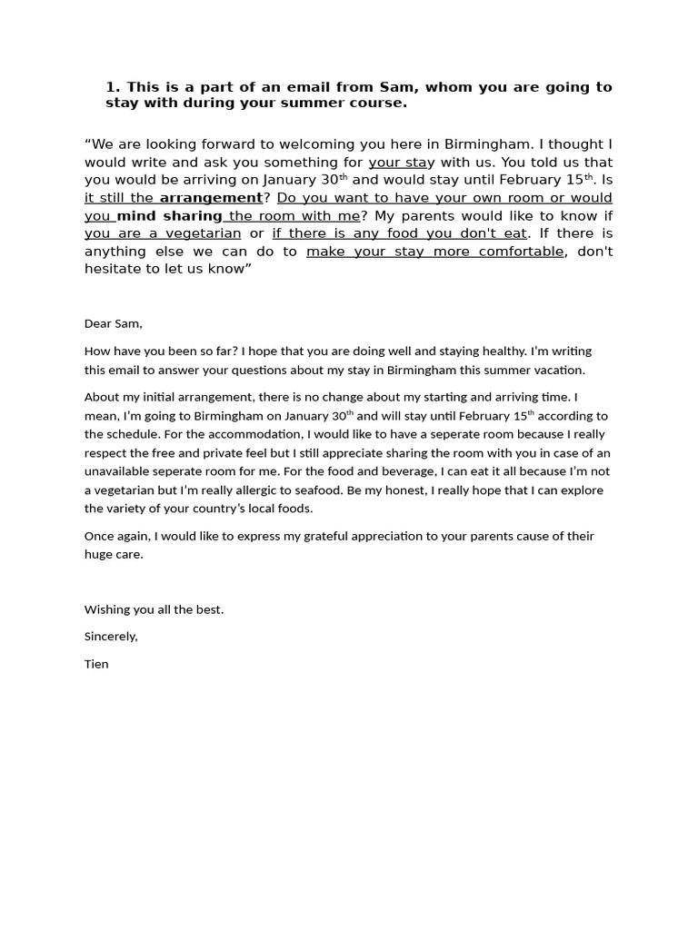 Writing A Letter | PDF