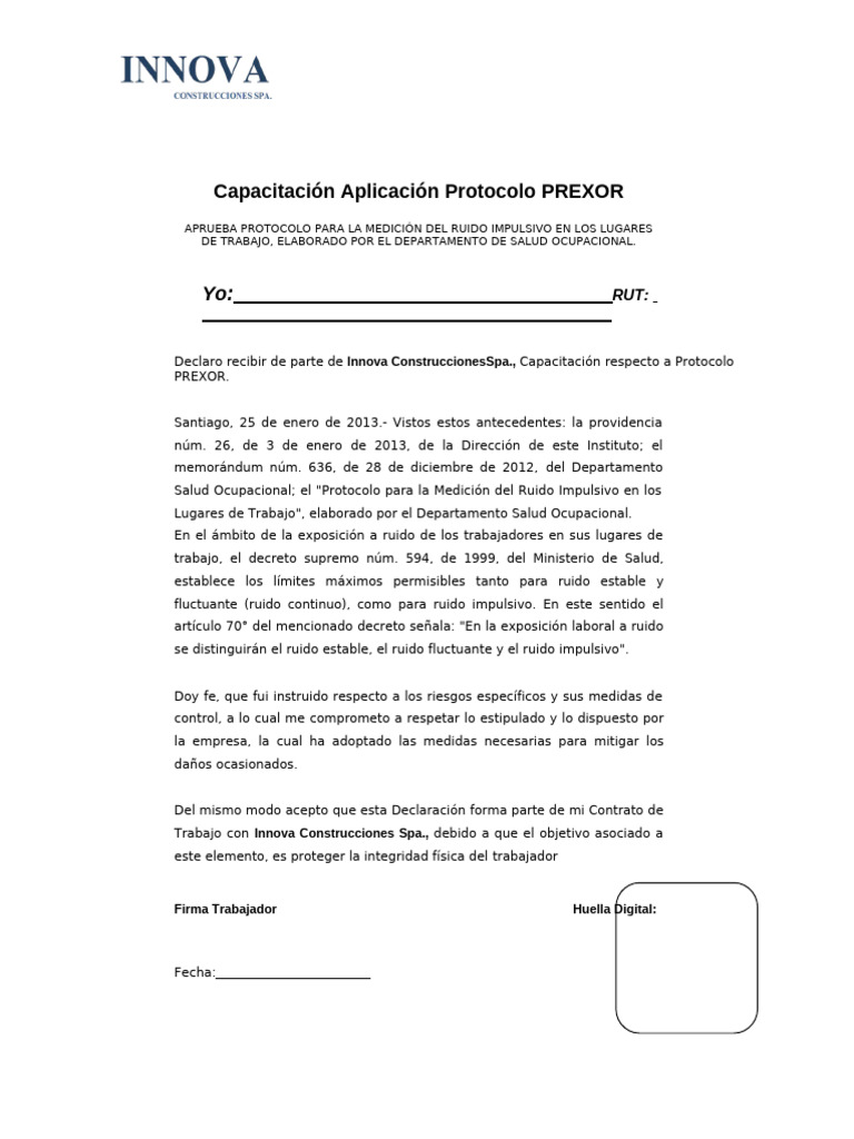 Capacitaciones Prexor | PDF