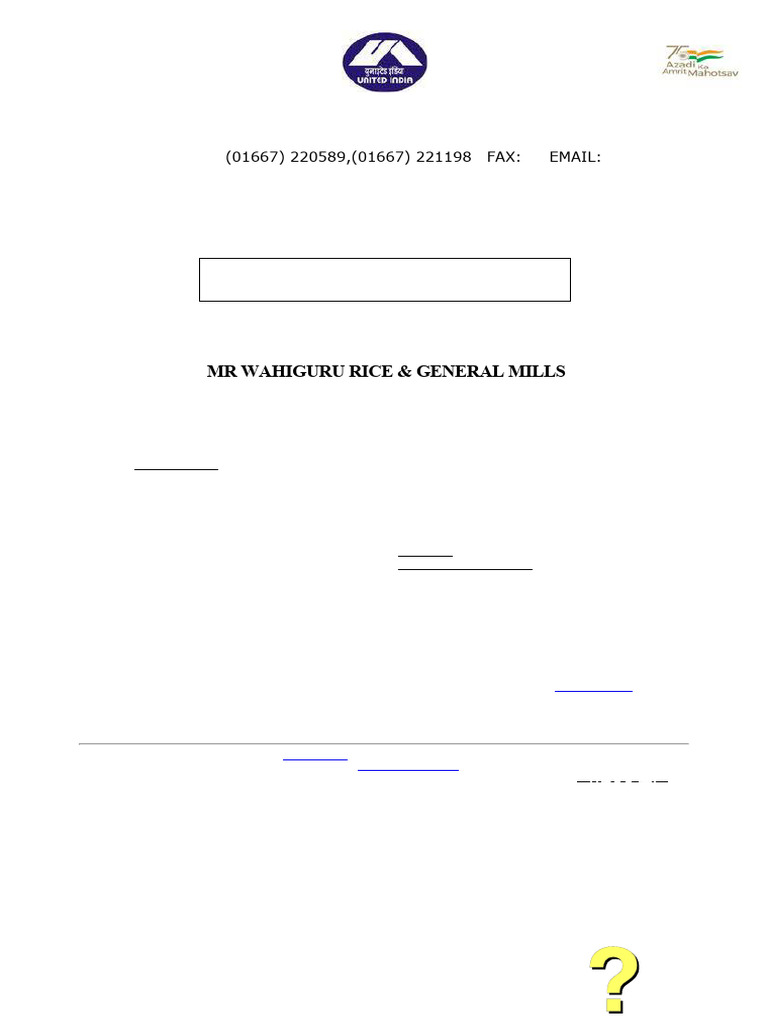 MR Wahiguru Rice BHB 17 CR BHB | PDF | Insurance | Infection