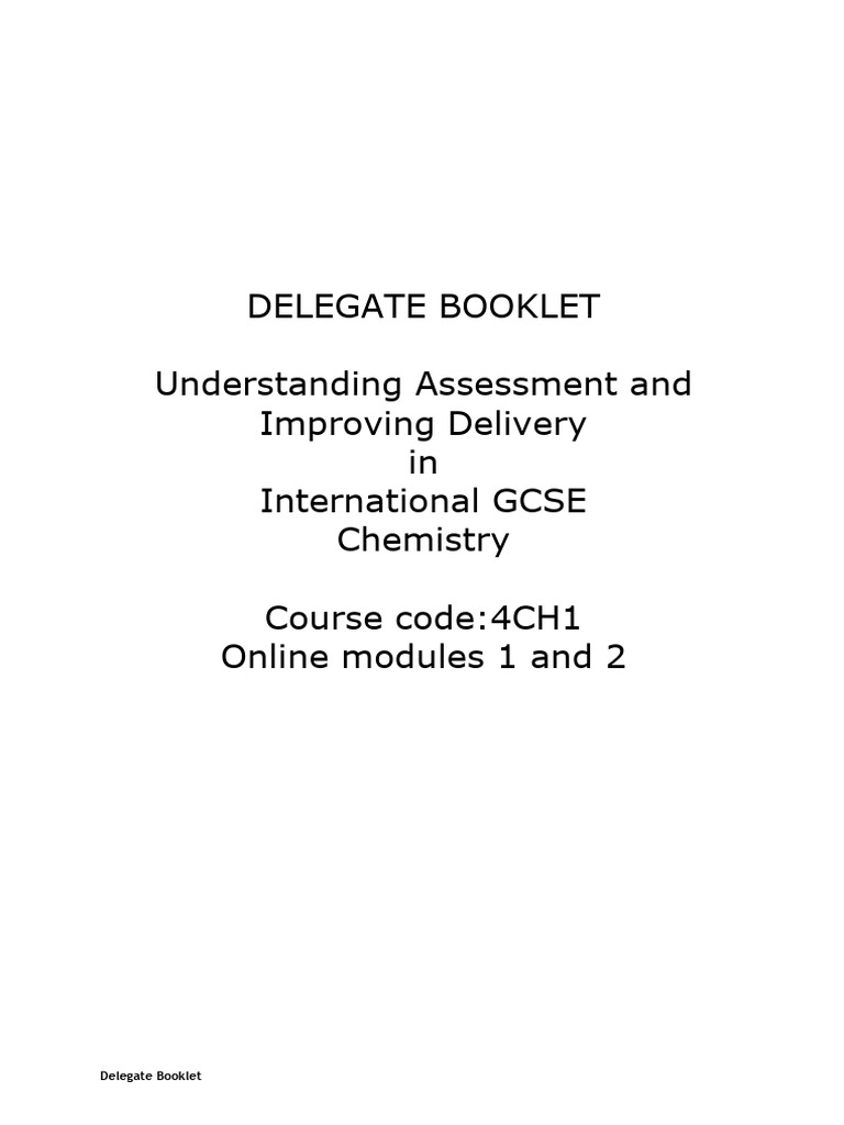 S03 - Delegate Booklet For Online Modules 1 and 2 | PDF | Educational ...