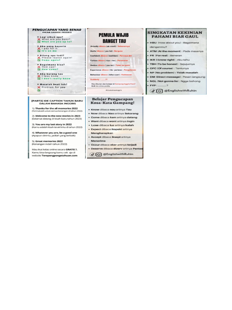 kosa kata inggris | PDF