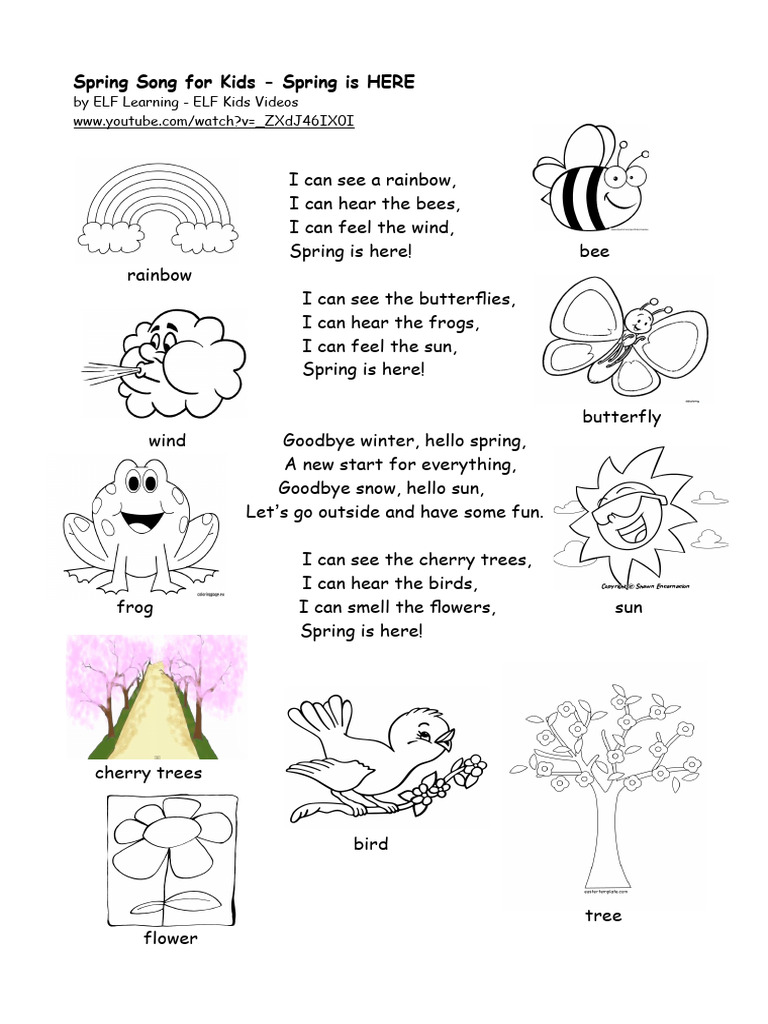 Spring Song Worksheet | PDF