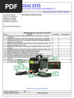 Welding Machine Inspection Checklist | PDF