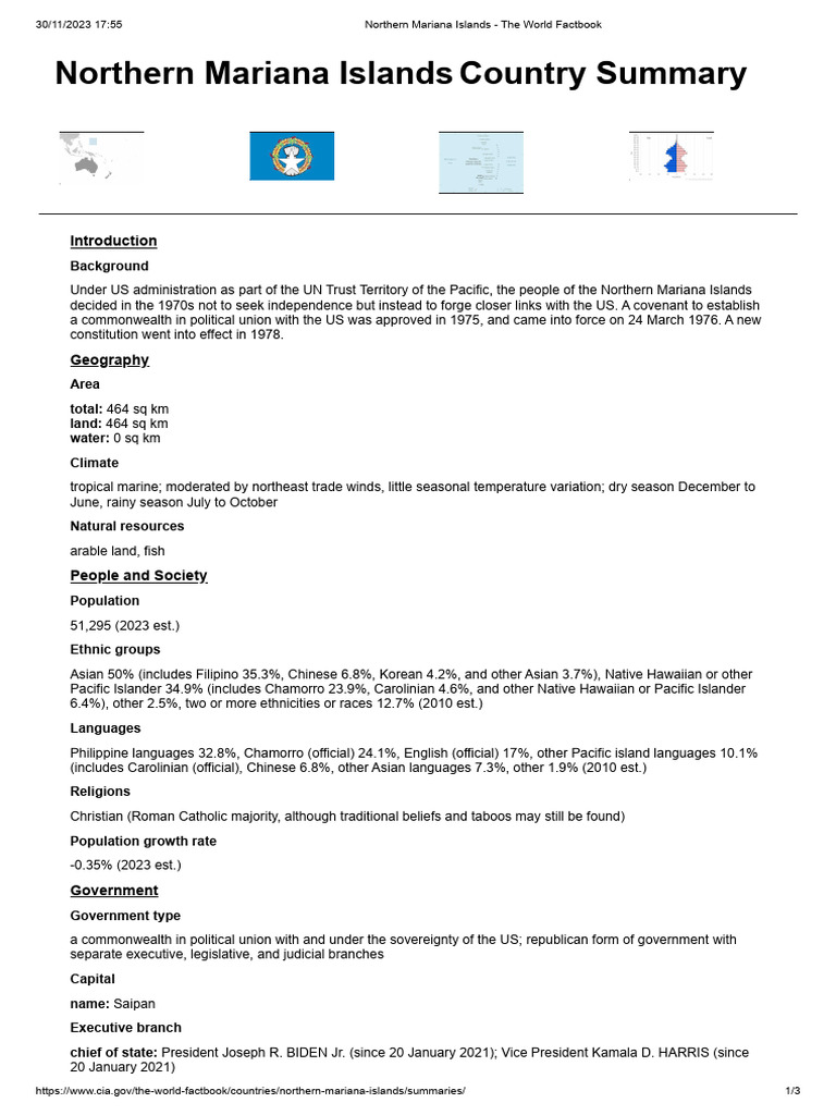 Northern Mariana Islands - The World Factbook | PDF