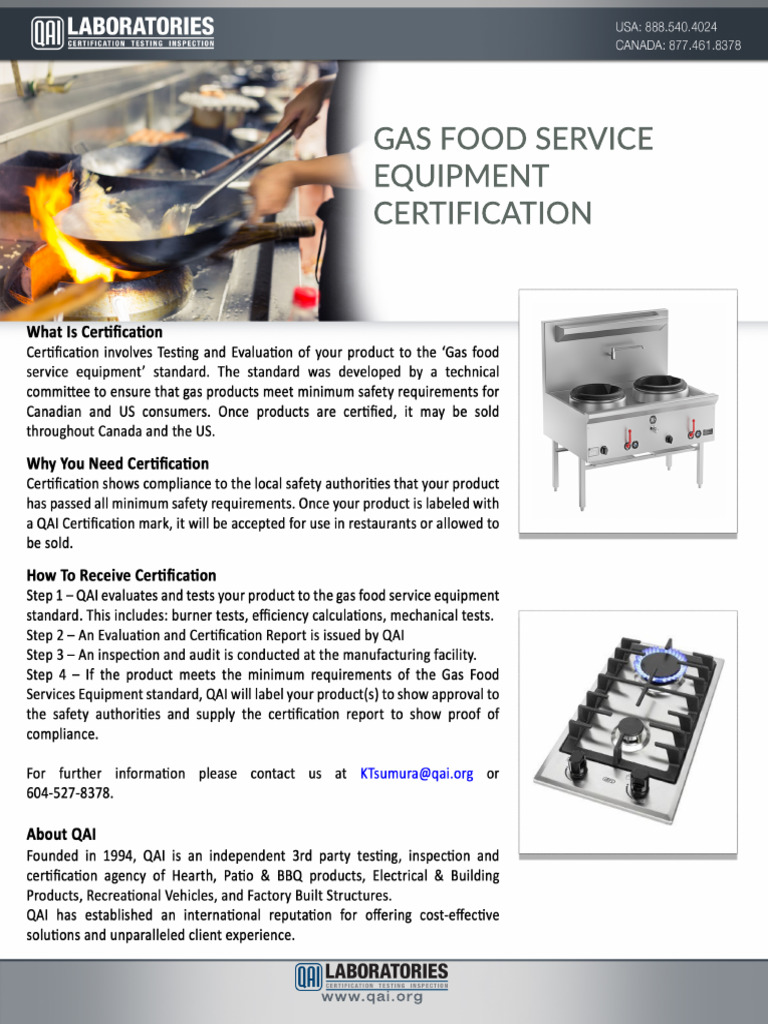 Gas and BBQ Products Testing and Certification | PDF