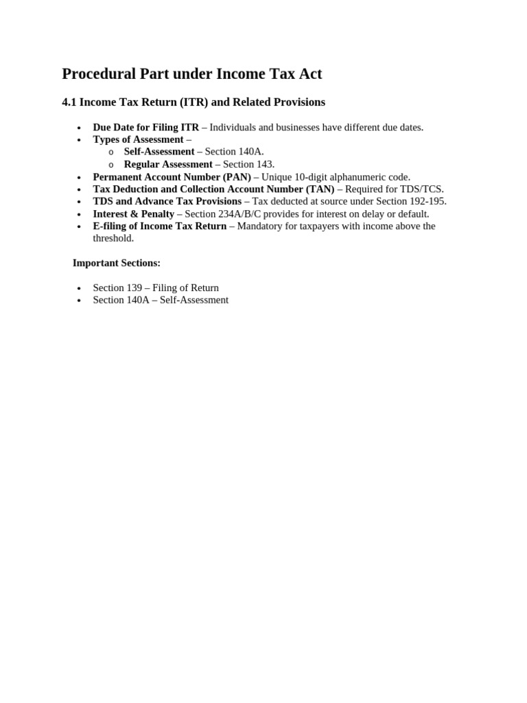 Procedural Part Under Income Tax Act | PDF