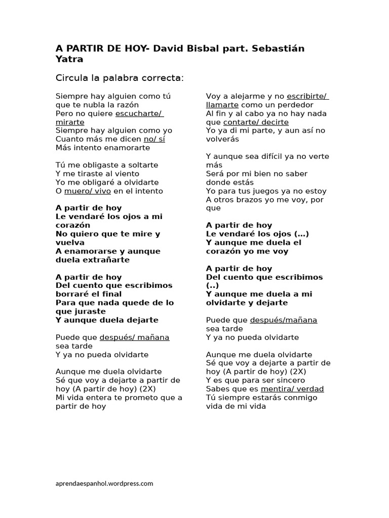 A Partir de Hoy | PDF