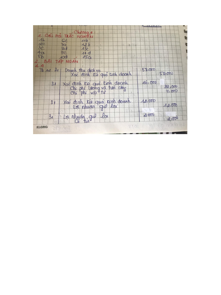 BÀI TẬP NLKT CHƯƠNG 4 | PDF