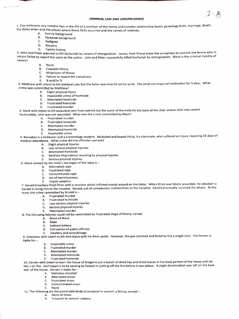 CLJ Mockboard 1-b | PDF | Murder | Homicide