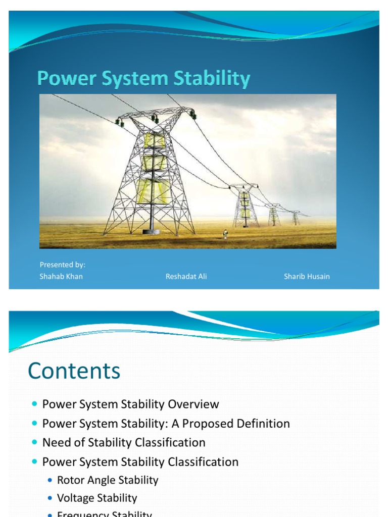 Overview of Power System Stability | PDF