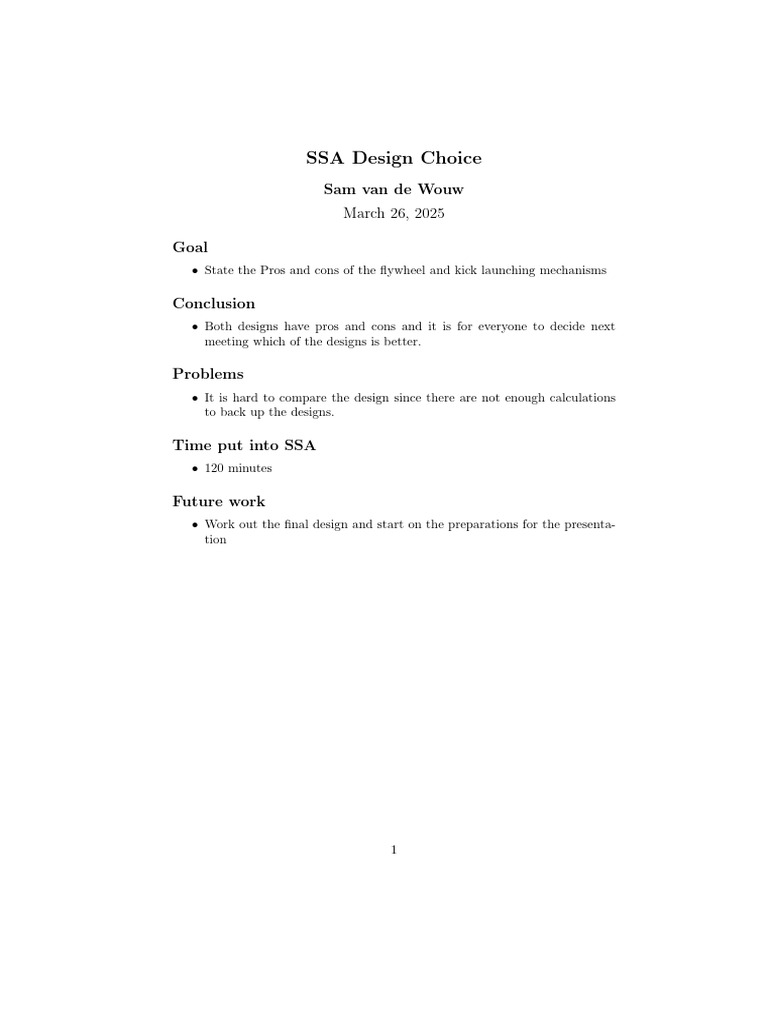 Flywheel vs. Kick Launch Mechanisms | PDF